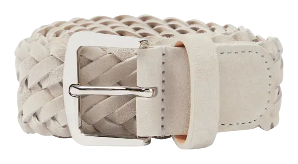 Loro Piana Woven Suede Belt - Beige