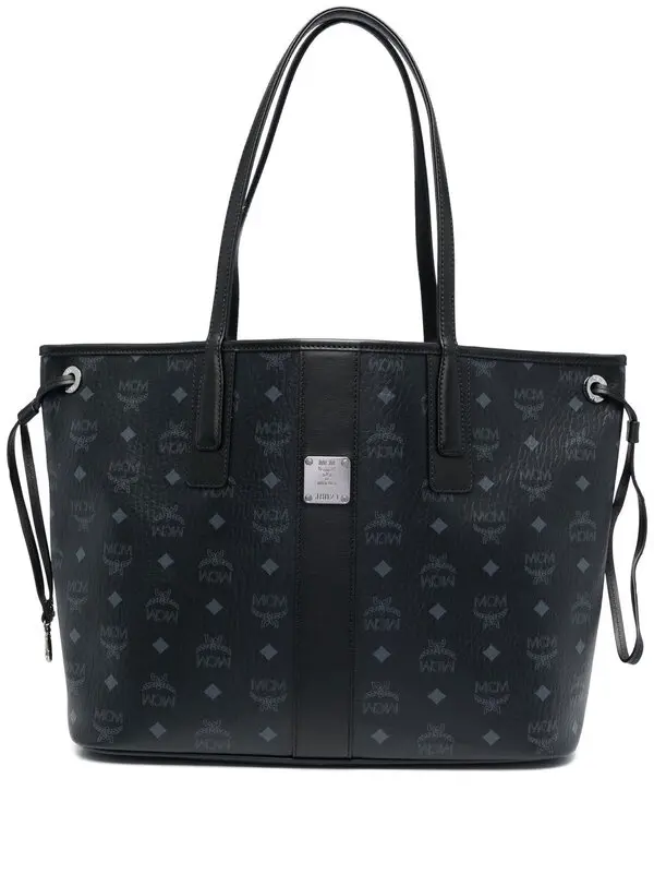 Mcm Medium Liz Reversible Tote - Black