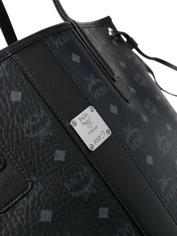 Mcm Medium Liz Reversible Tote - Black