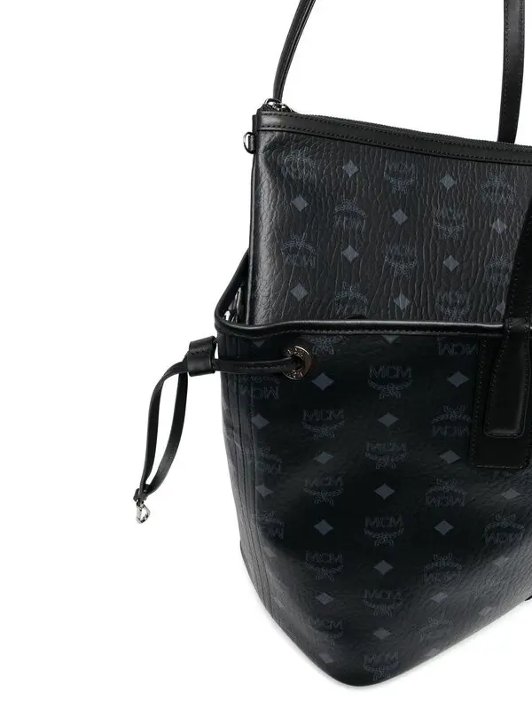 Mcm Medium Liz Reversible Tote - Black