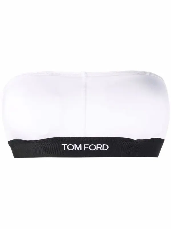 TOM FORD Two-tone Bandeau Bra - White
