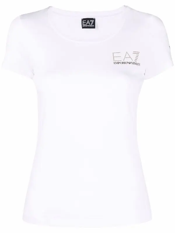 EA7 Logo-print Short-sleeved T-shirt - White
