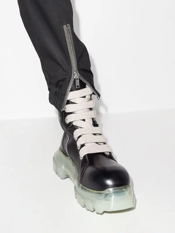 靴 RICK OWENS BOZO TRACTOR LACE UP BOOTS 42 Rick Owens Mega Bozo Lace-Up Tractor Boots – Justin Reed