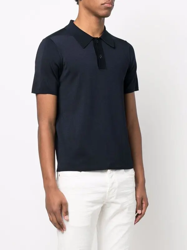 Sandro Short-sleeve Knitted Polo Shirt - Blue