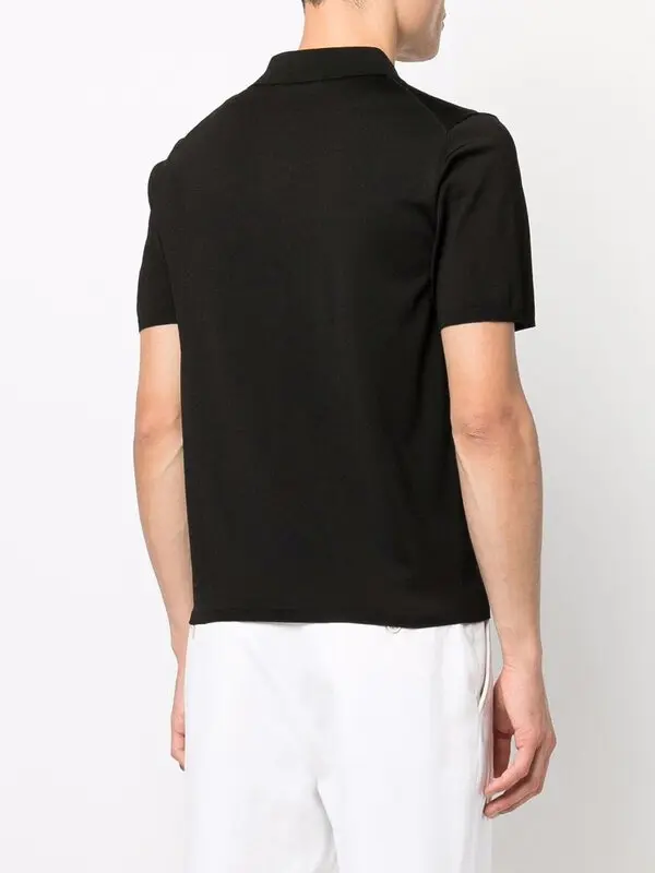Sandro Short-sleeve Knitted Polo Shirt - Black