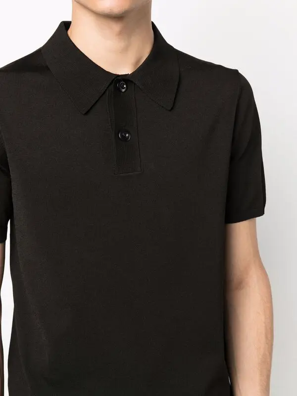 Sandro Short-sleeve Knitted Polo Shirt - Black