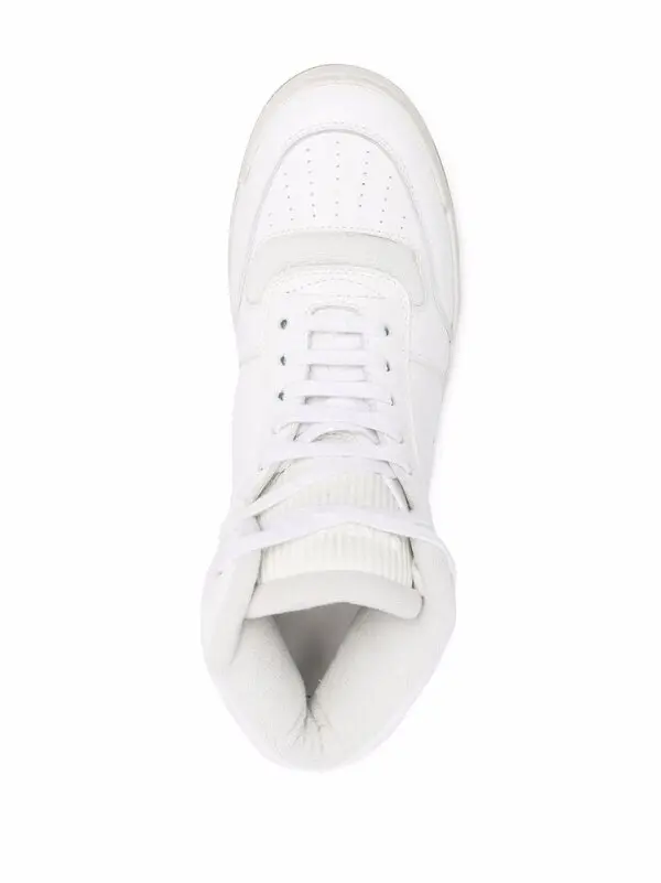 Saint Laurent Lace-up Hi-top Sneakers - White