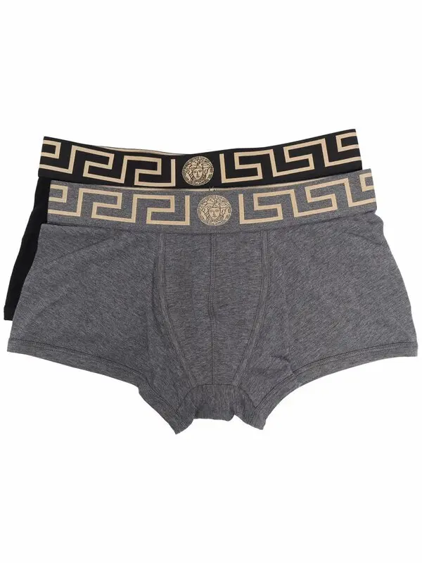 Versace Two Piece Set Logo Boxers - Black