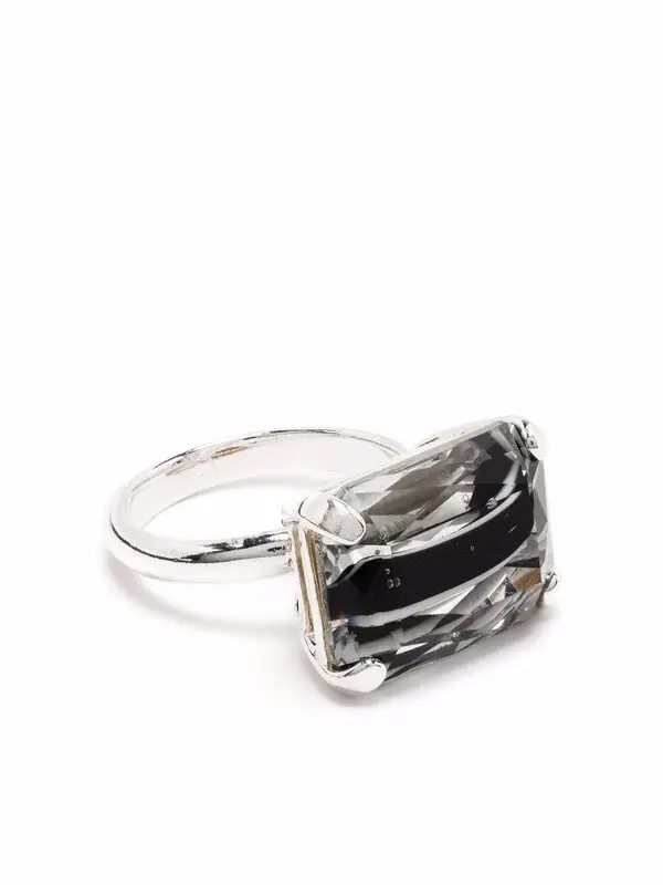 WOUTERS & HENDRIX Crystal-embellished Band Ring - Silver