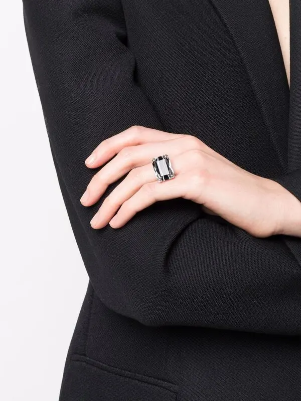 WOUTERS & HENDRIX Crystal-embellished Band Ring