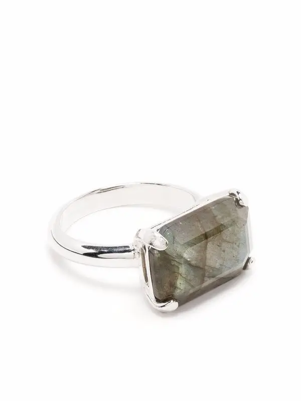 WOUTERS & HENDRIX Crystal-embellished Band Ring - Green