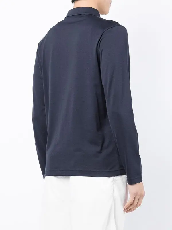 Sunspel Button-up Long-sleeved Polo Shirt