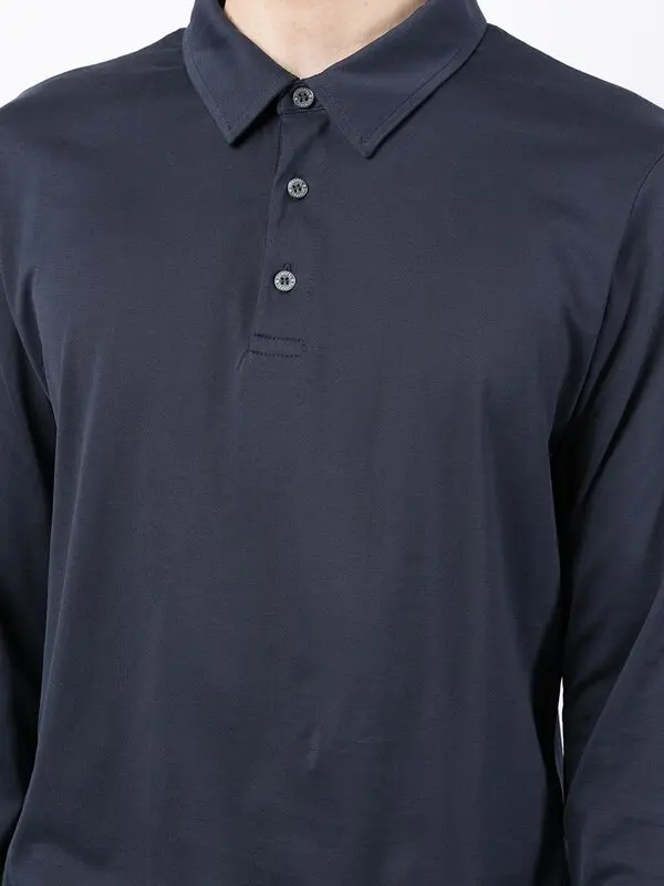 Sunspel Button-up Long-sleeved Polo Shirt