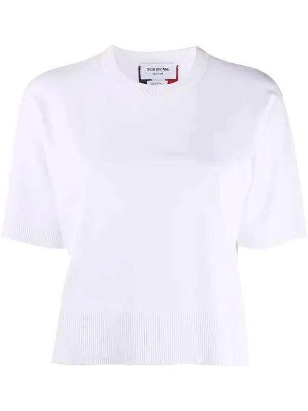 Thom Browne Rwb Intarsia-knit Top