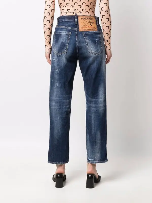 Dsquared2 Distressed High-waisted Jeans