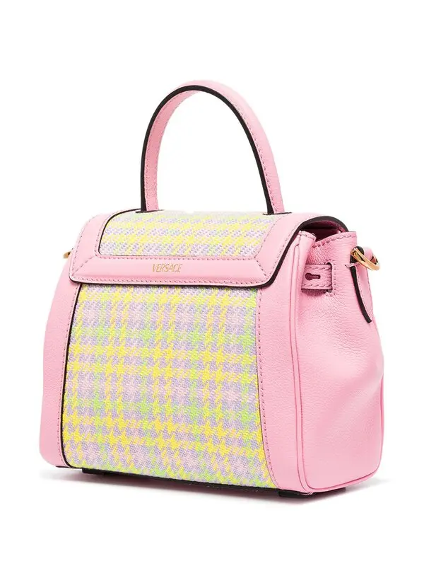 Versace La Medusa Houndstooth Tote Bag