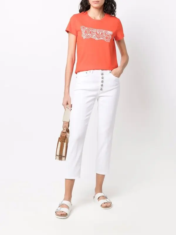 DONDUP Cropped Denim Jeans - White