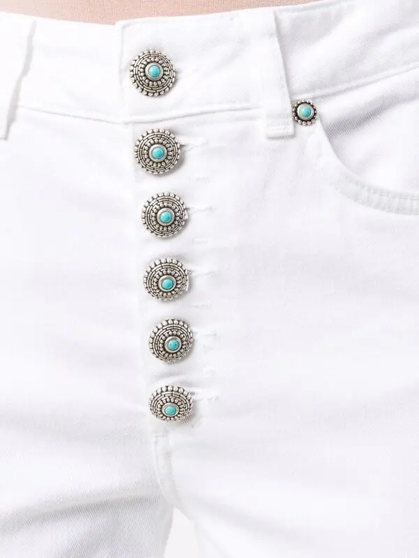 DONDUP Cropped Denim Jeans - White