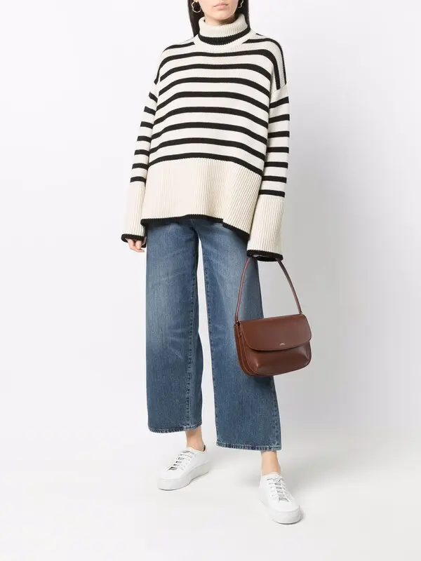 A.p.c. Sarah Leather Shoulder Bag - Brown