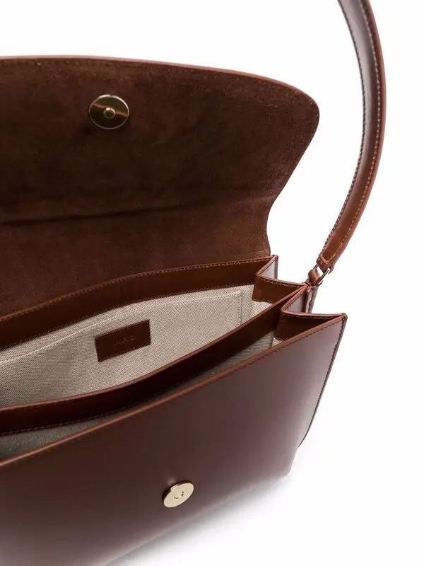A.p.c. Sarah Leather Shoulder Bag - Brown
