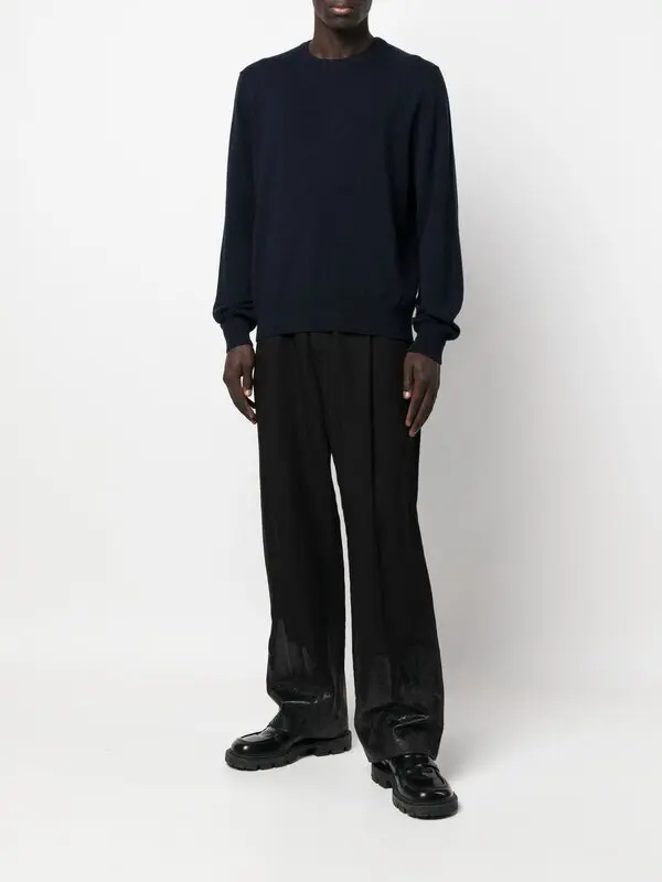 THE ROW Crew Neck Cashmere Sweater - Blue