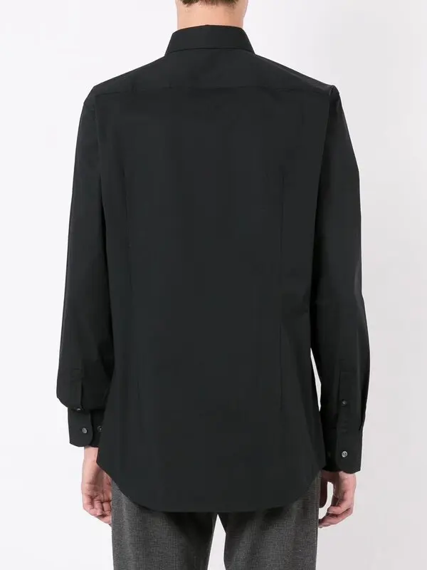 BOSS Curved-hem Button-down Shirt