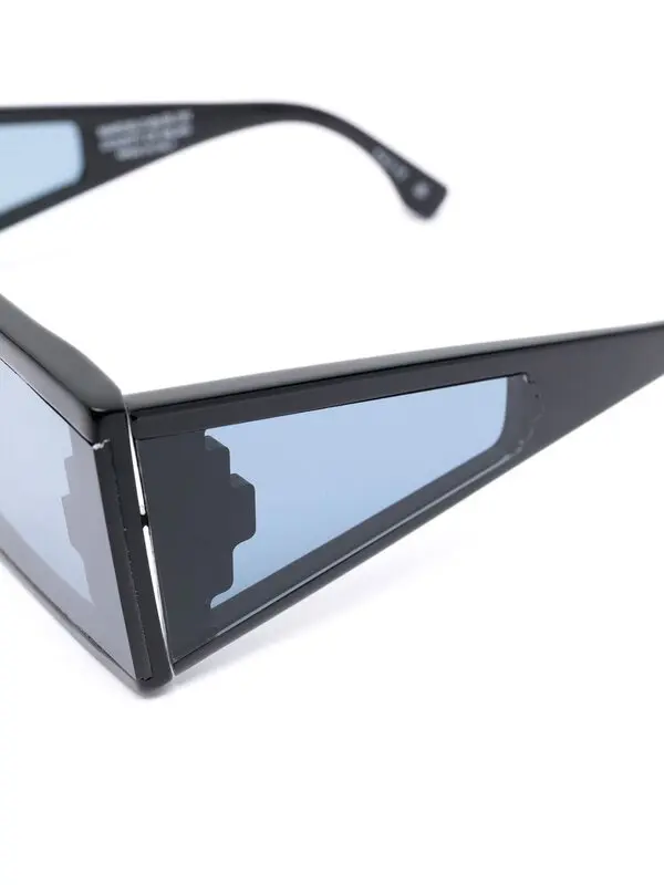 MARCELO BURLON COUNTY OF MILAN Fagus Square-frame Sunglasses - Black
