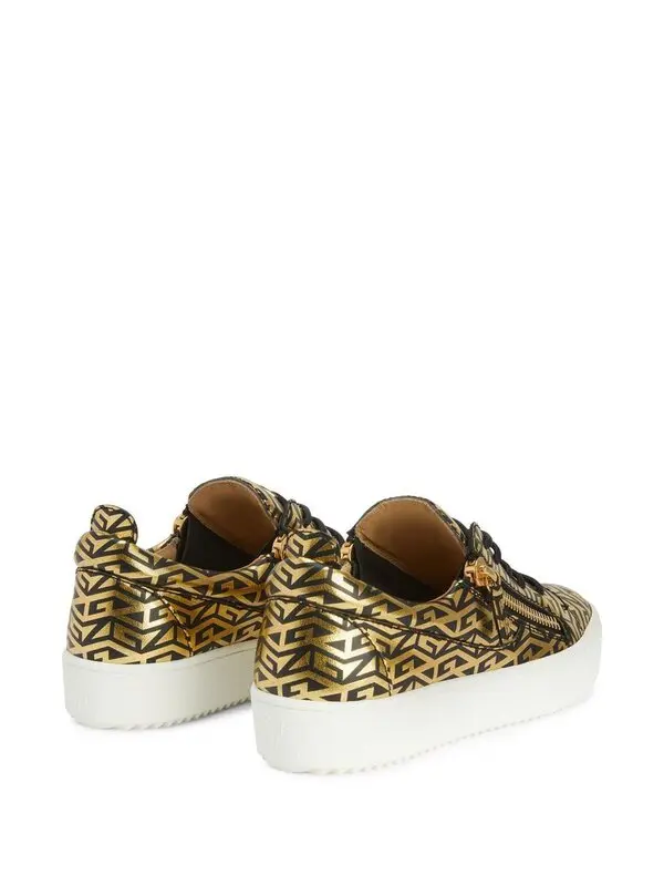 GIUSEPPE ZANOTTI Gail Monogram Sneakers - Gold