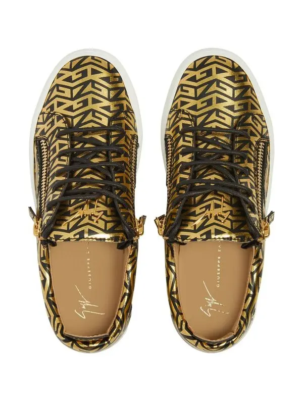 GIUSEPPE ZANOTTI Gail Monogram Sneakers - Gold