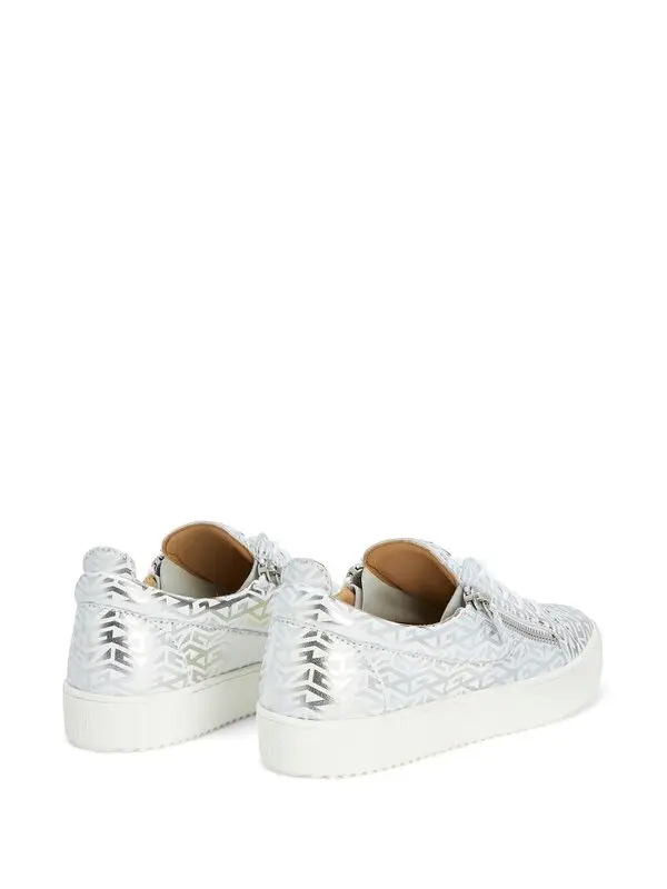 GIUSEPPE ZANOTTI Gail Monogram Sneakers - Silver