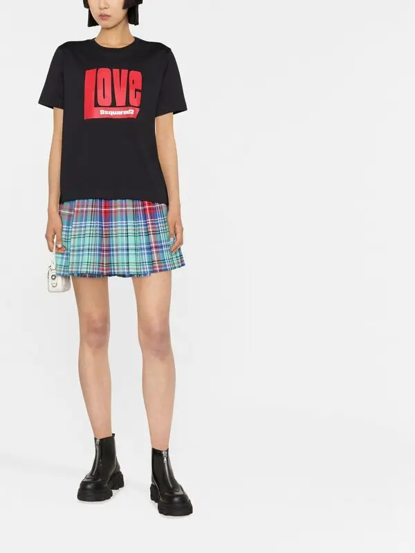 Dsquared2 Love Print Cotton T-shirt