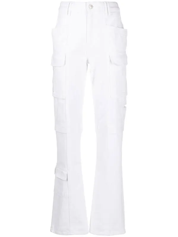 Isabel Marant Étoile Vokayo Straight-leg Cargo Jeans - White