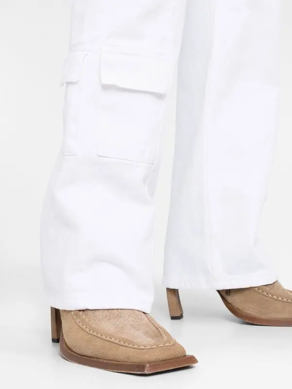 Isabel Marant Étoile Vokayo Straight-leg Cargo Jeans - White