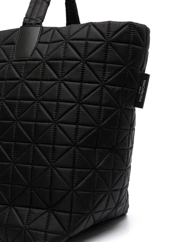 VEECOLLECTIVE Quilted Tote Bag - Black