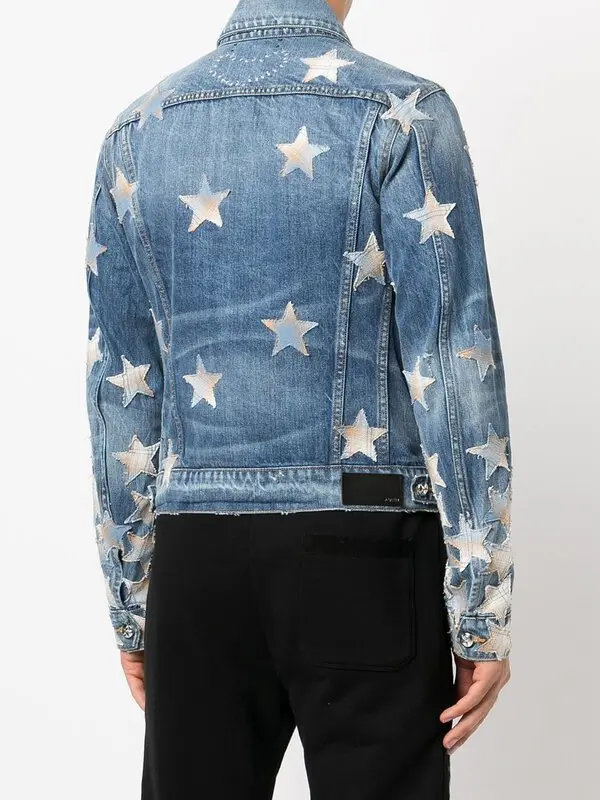 Amiri Printed Star Patch Denim Jacket