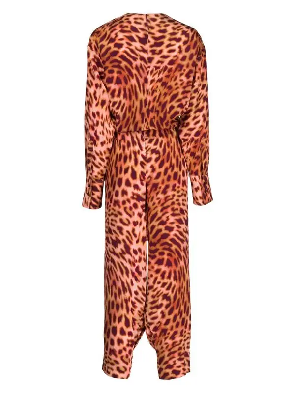 Stella McCartney Animal-print Tie-waist Jumpsuit