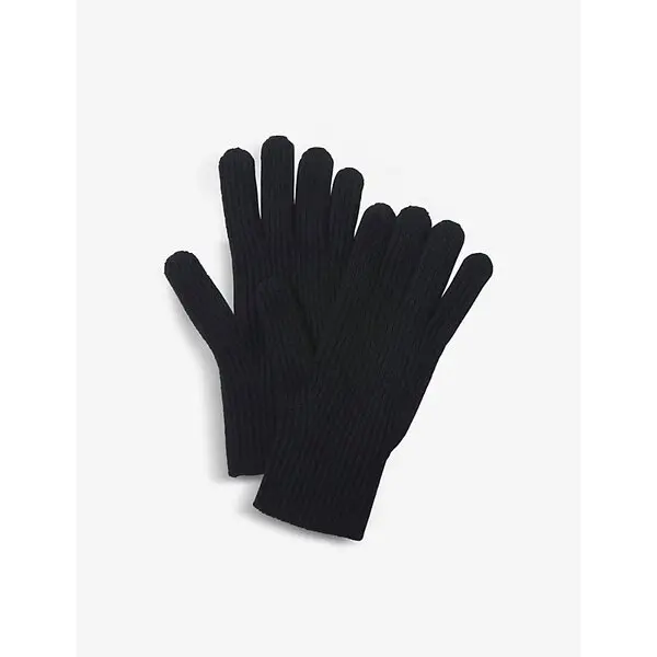 THE WHITE COMPANY Ribbed-detail Cashmere Gloves