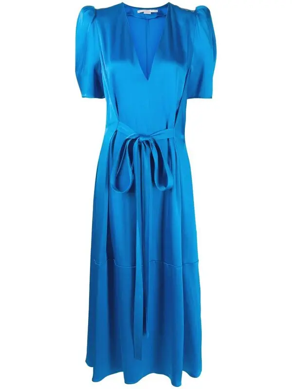 Stella McCartney V-neck Tied-waist Midi Dress