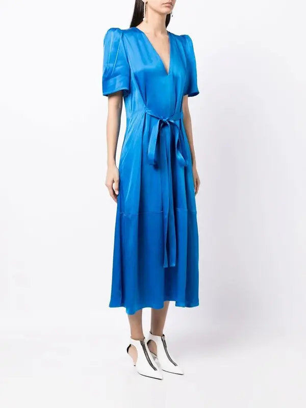 Stella McCartney V-neck Tied-waist Midi Dress