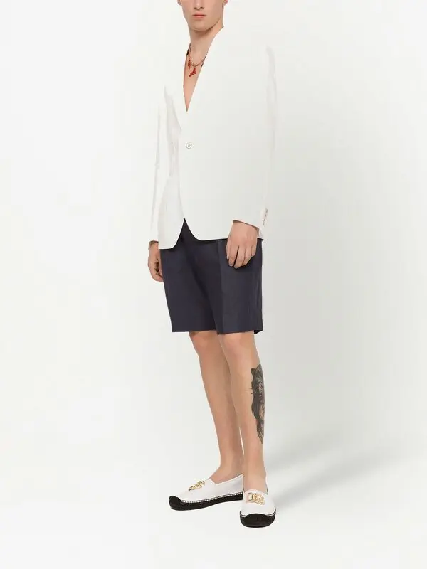 Dolce & Gabbana Tailored Linen Shorts - Blue