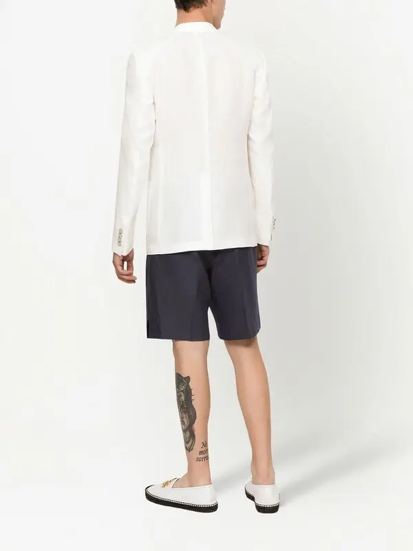 Dolce & Gabbana Tailored Linen Shorts - Blue