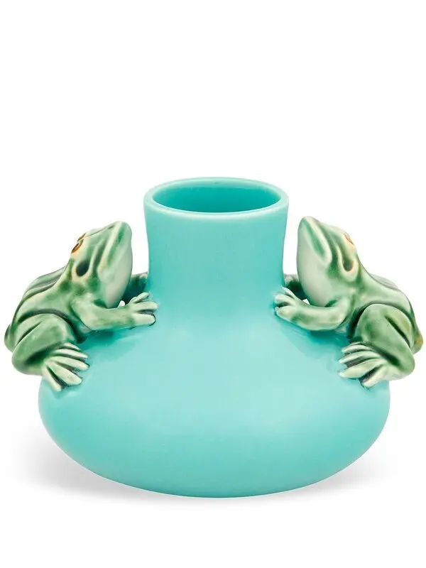 BORDALLO PINHEIRO Jarra Rãs' Frog-ornament Vase - Green