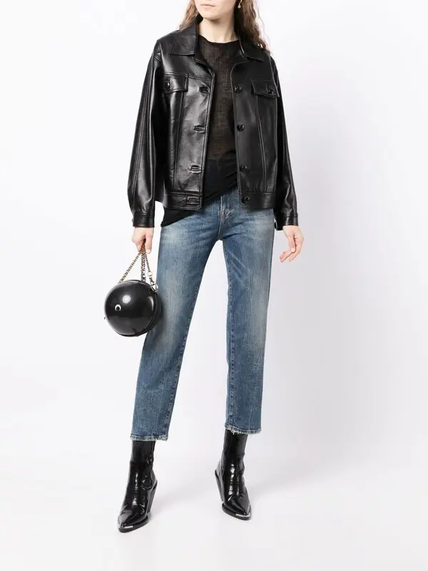 R13 High-waist Cropped Jeans