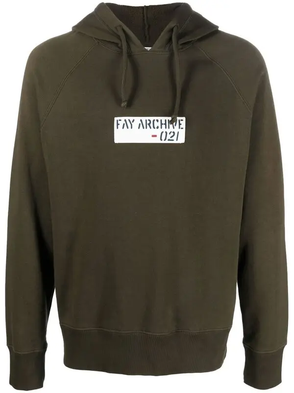 FAY Logo-print Drawstring Hoodie