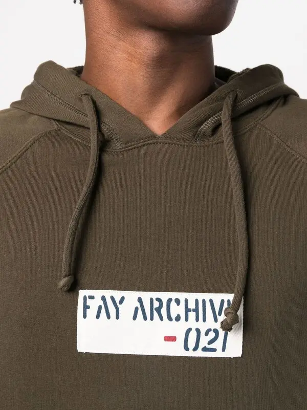 FAY Logo-print Drawstring Hoodie