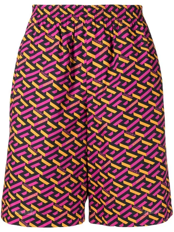 Versace Le Greca Print Shorts