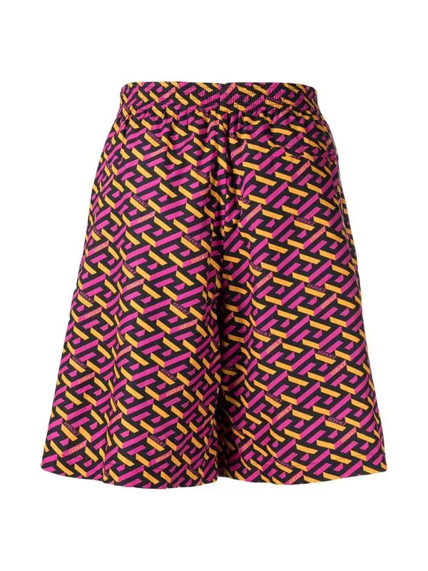 Versace Le Greca Print Shorts