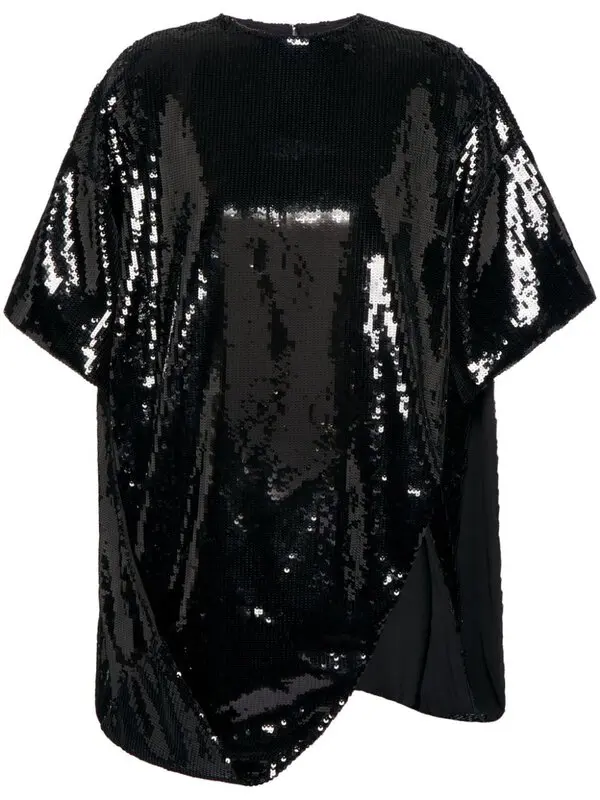 Valentino Garavani Sequin-embroidered Organza T-shirt