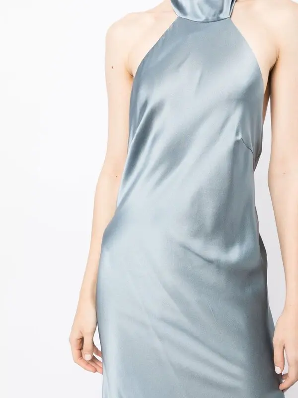 Michelle Mason Backless Gown - Blue