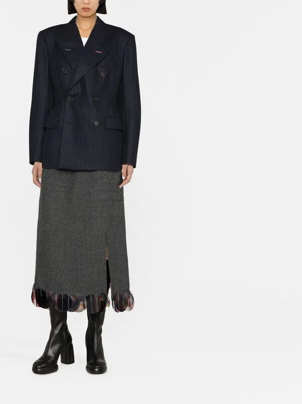 MAISON MARGIELA Pinstripe Double-breasted Wool Blazer